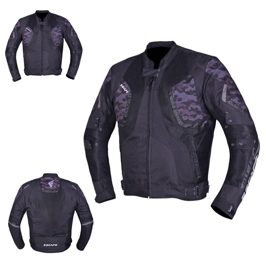 Men’s Camo Mesh Motorbike Riding Jacket CE Armor Waterproof Motorcycle ...
